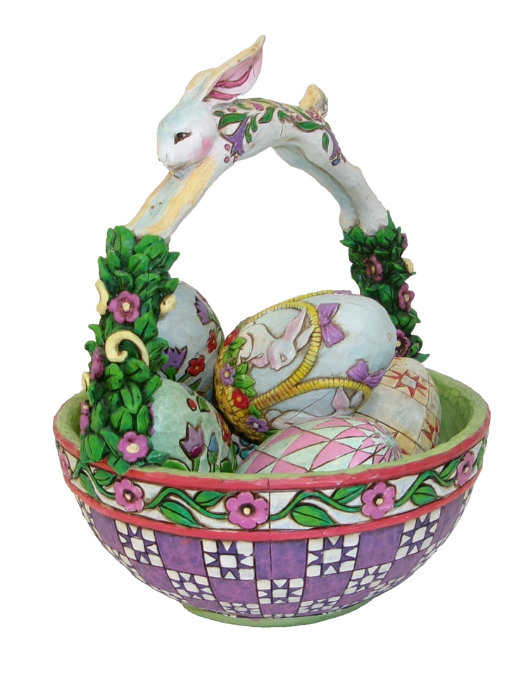 Jim Shore Springtime Surprises Easter Baskets with 6 Eggs | eBay