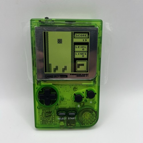 Green Gameboy Pocket GBP W/ IPS Screen Mod, Glass Screen, New Shell And ...