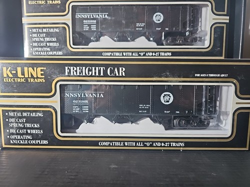(Set of 3) K-LINE Die Cast Hopper PRR Classic K623-1891 O Gauge Freight ...