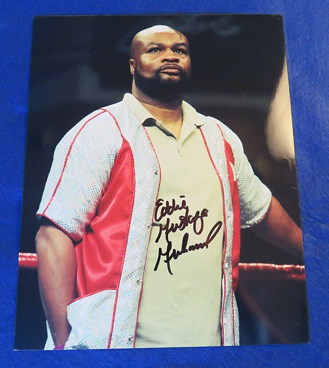 EDDIE MUSTAFA MUHAMMAD SIGNED 8x10 PHOTO ~ BOXING HOF ~ LT HEAVYWEIGHT ...