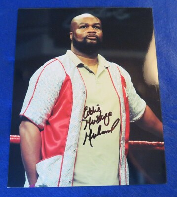 EDDIE MUSTAFA MUHAMMAD SIGNED 8x10 PHOTO ~ BOXING HOF ~ LT HEAVYWEIGHT ...