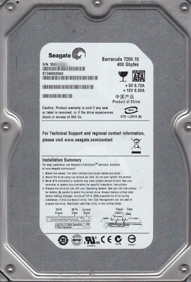400 GB SATA Seagate Barracuda 7200.10 ST3400620AS 16MB HDD 3.5 ...