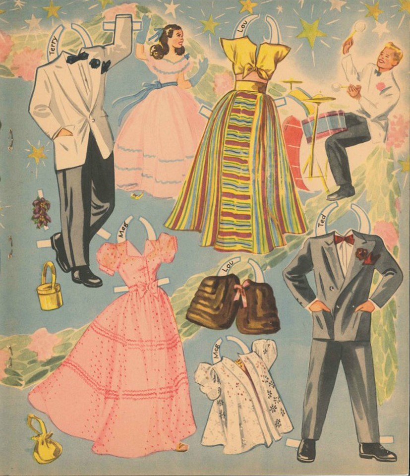 VINTGE UNCUT 1964 COKE CROWD PAPER DOLLS HD~LASER ORG SZ REPRODUCTION ...