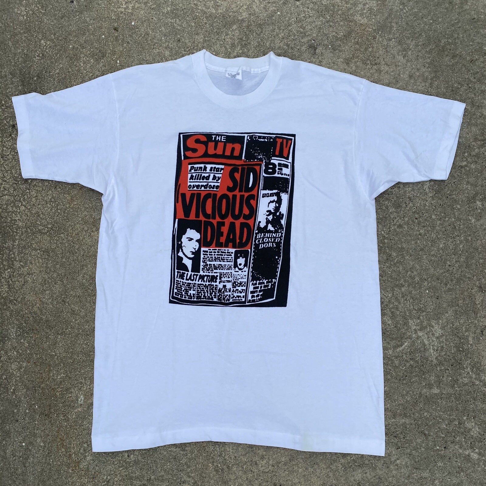Vintage Sid Vicious Sex Pistols Shirt White Size XL S… - Gem