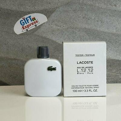 Eau De Lacoste L.12.12 Blanc Pure by Lacoste 3.3 oz EDT Spray TESTER ...