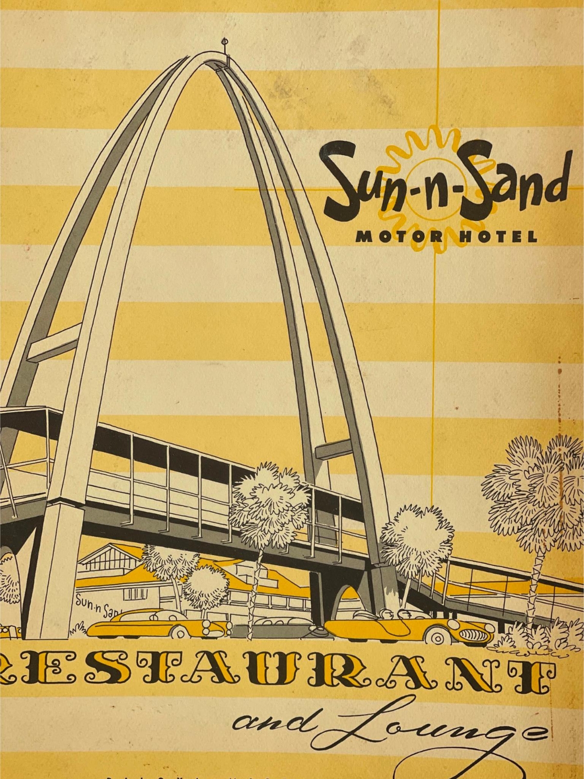 1962 SUN N SAND MOTOR HOTEL Restaurant & Lounge Menu Biloxi Mississippi ...