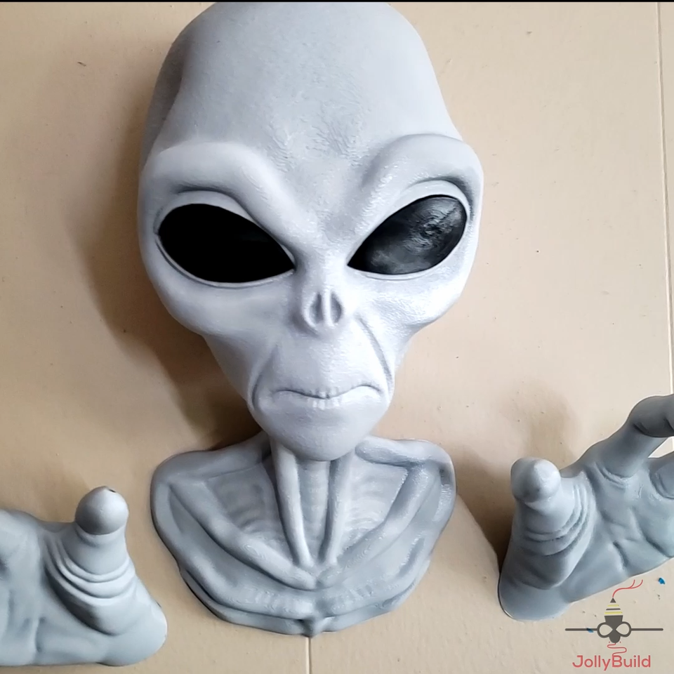 Wall-Mounted Alien | Wall art | Headphone Stand | Headphone Holder 3D ...