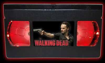 The Walking Dead - Retro VHS Lamp +Remote Control - Zombie Horror | eBay