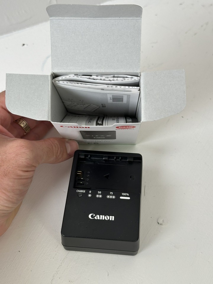 New Genuine Canon LC-E6 LP-E6 Battery Charger EOS 5D Mark II III 6D 60D ...