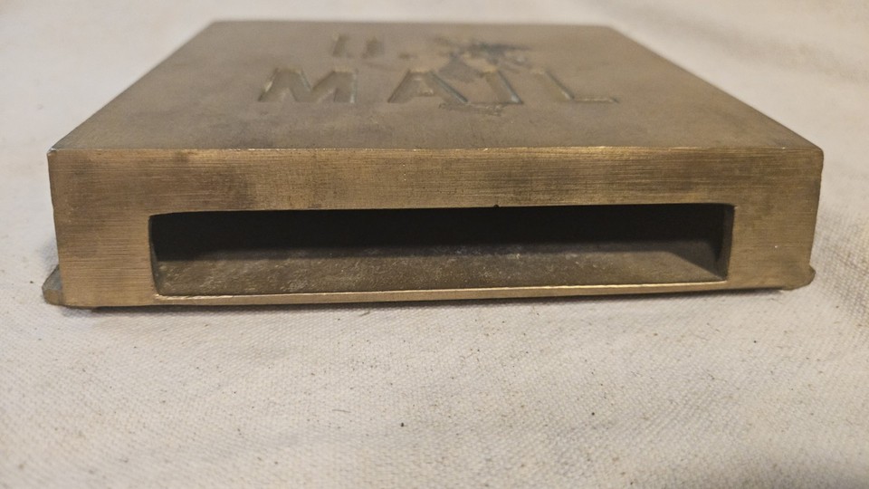 Mail Slot US Mail Post Office Postal Service Metal Chute Box Heavy ...