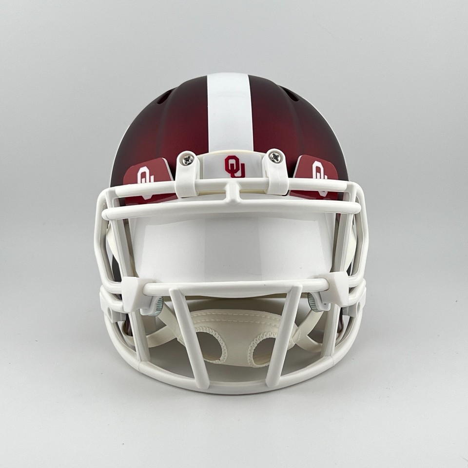 Oklahoma Sooners CUSTOM Anodized Maroon Mini Football Helmet | eBay