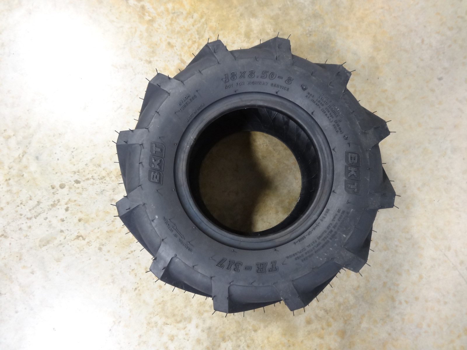 TWO 18X8.50-8 BKT TR-317 R-1 Bar Lug Super Traction Tires Lawn Tractors ...