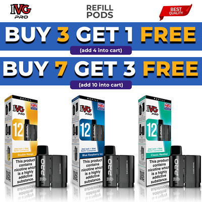 IVG Pro 12 Refills Pods | Prefilled Replacement Pods | 20mg | 2ml | E ...