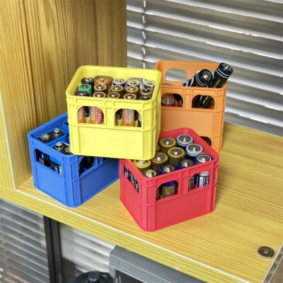 4Pcs Beer Crate Battery Holder Storage Box Suitable for AA/AAA/9V/18650 ...