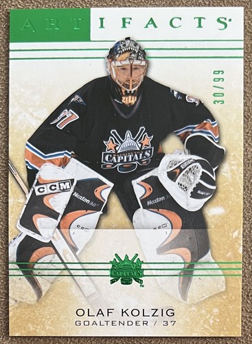 Olaf Kolzig 2014-15 Upper Deck Artifacts Emerald #108 /99 Numbered ...