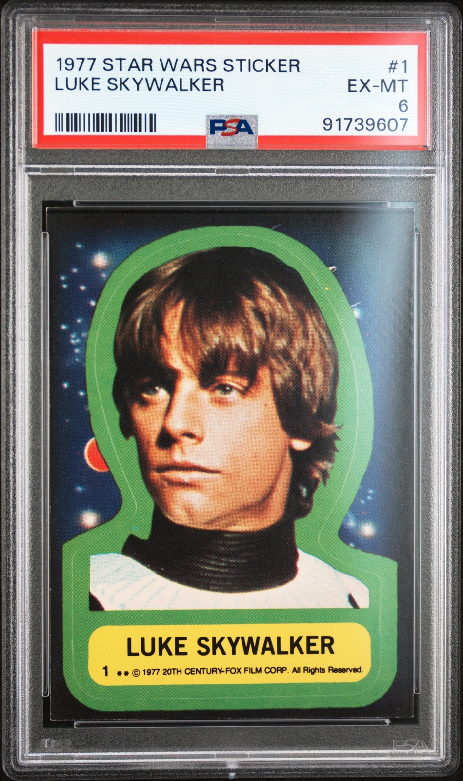1977 STAR WARS STICKERS #1 LUKE SKYWALKER PSA 6 | eBay