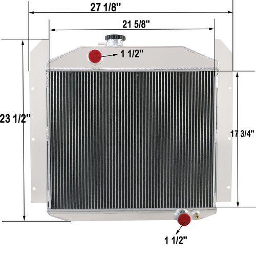 3Row Aluminum Radiator for 1949-52 Studebaker Pickup | eBay