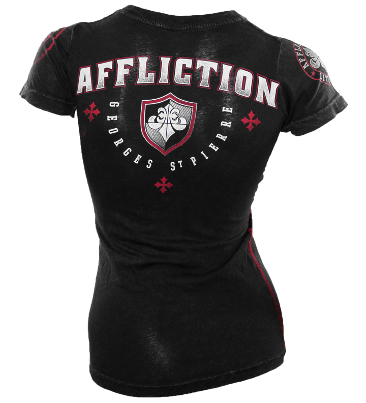 Authentic Affliction Womens Georges St. Pierre Royal Baby Tee,GSP UFC ...