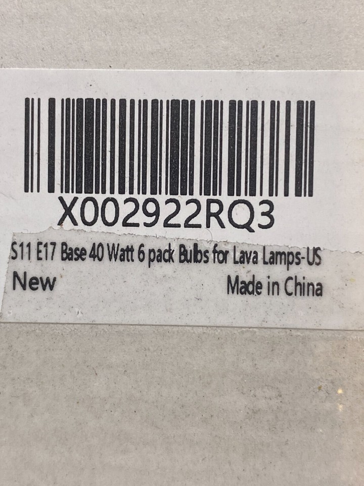 Lava Lamp Bulb, 6 Pack 25 Watt Lava Lamp Light Bulb, S11 E17 Base 120 ...