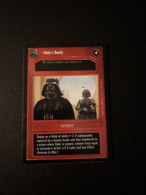 SWCCG: Vader's Bounty [Moderately Played] Cloud City Star Wars CCG ...