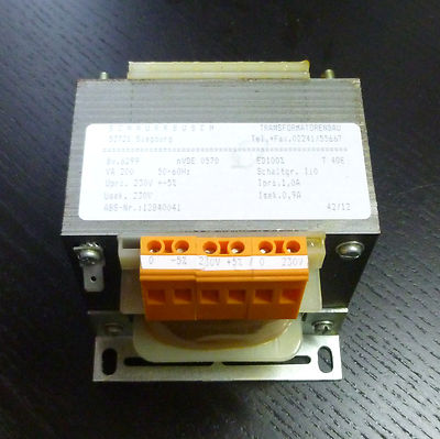 Schnurrbusch Transformator BV.6299 | VDE 0570 | 24-0 | 50/60Hz | 230V ...