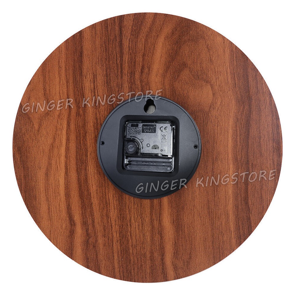 Wooden Wall Clock Vintage Rustic Wood for Room Bedroom Decor Silent Non Ticking | eBay Australia