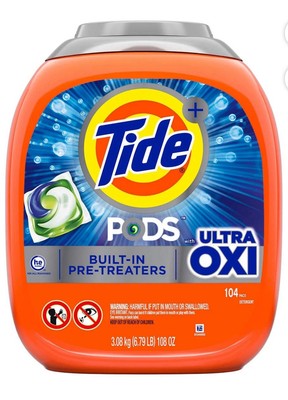Tide Ultra Oxi Laundry Detergent Pods with 4 in 1 Build-In Pre-Treaters ...