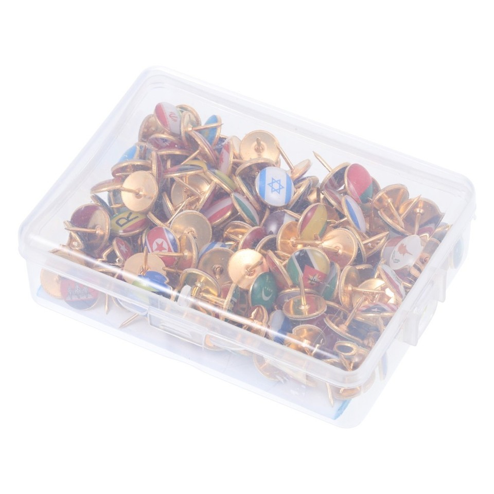 194 Pcs Country Map Push Pin Colored Thumbtack Decorative Pushpin ...