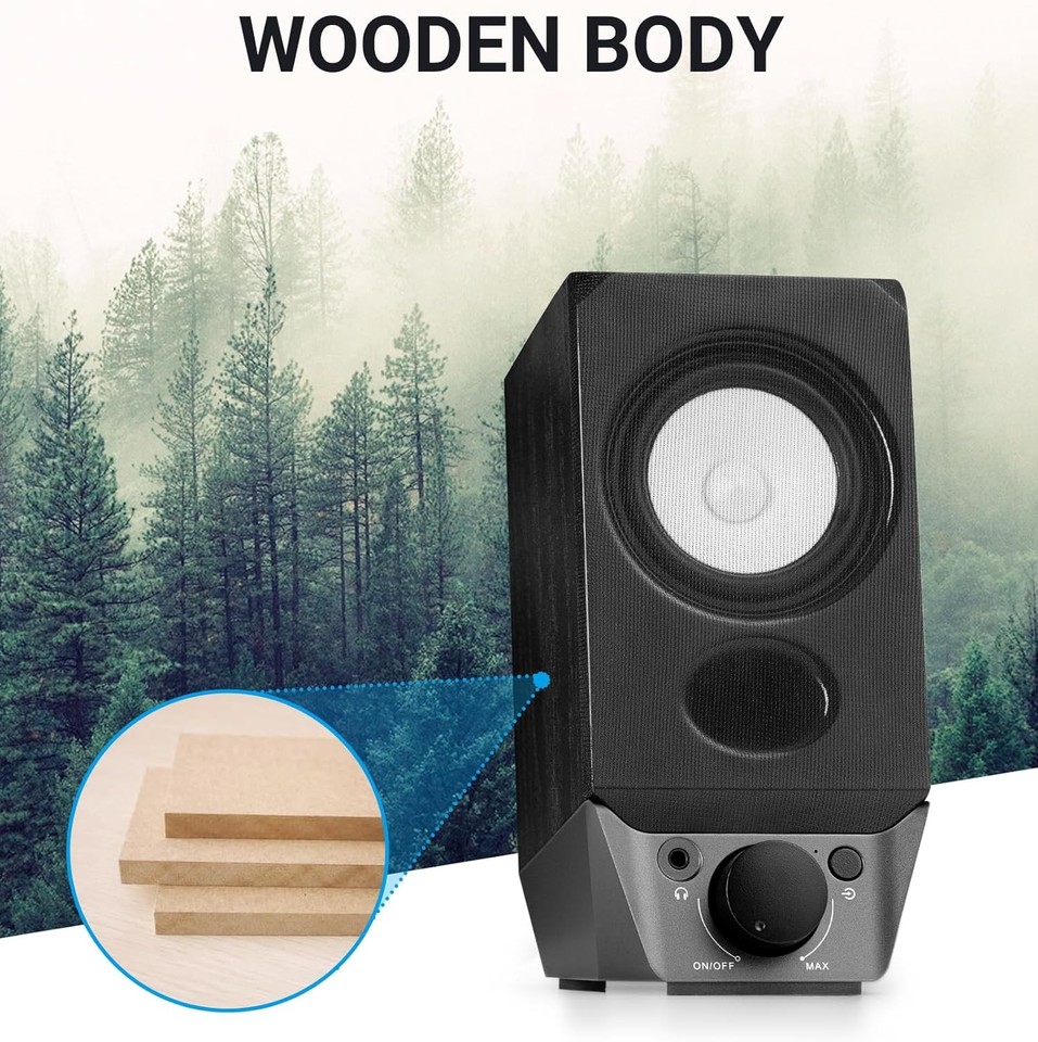 Edifier R19BT 2.0 PC Computer Speaker System Bluetooth Stereo Bass ...