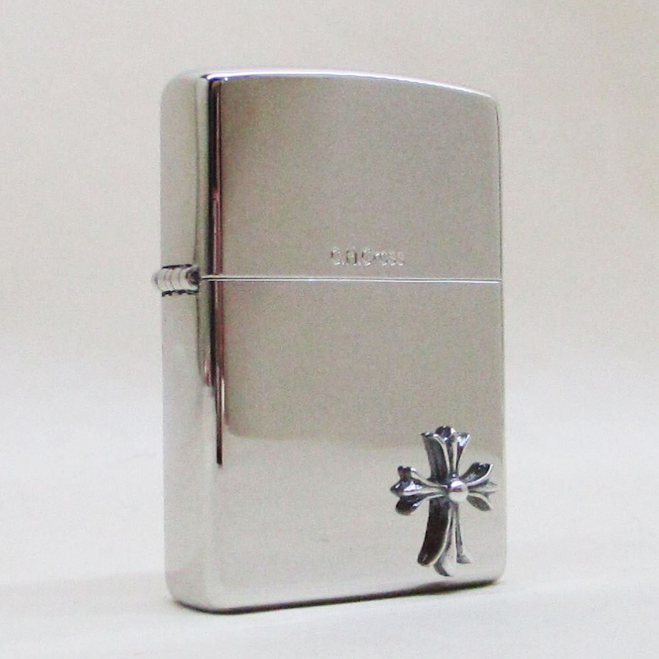 ZIPPO oil Lighter one point cross metal CHN-SBM4 with serial number ...