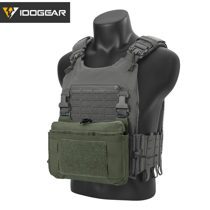 IDOGEAR Tactical DOPE Front Flap Pouch w/ Mag Pouch Kangaroo Pocket ...