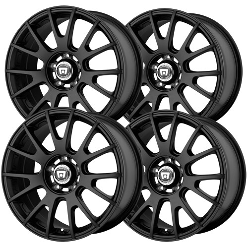(Set of 4) Motegi MR118 MS7 18x8 5x120 +32mm Matte Black Wheels Rims 18 ...