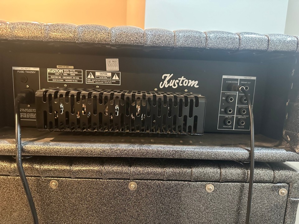 KUSTOM TRT-100 AMPLIFIER & Kustom TR215 cabinet - Charcoal sparkle used ...