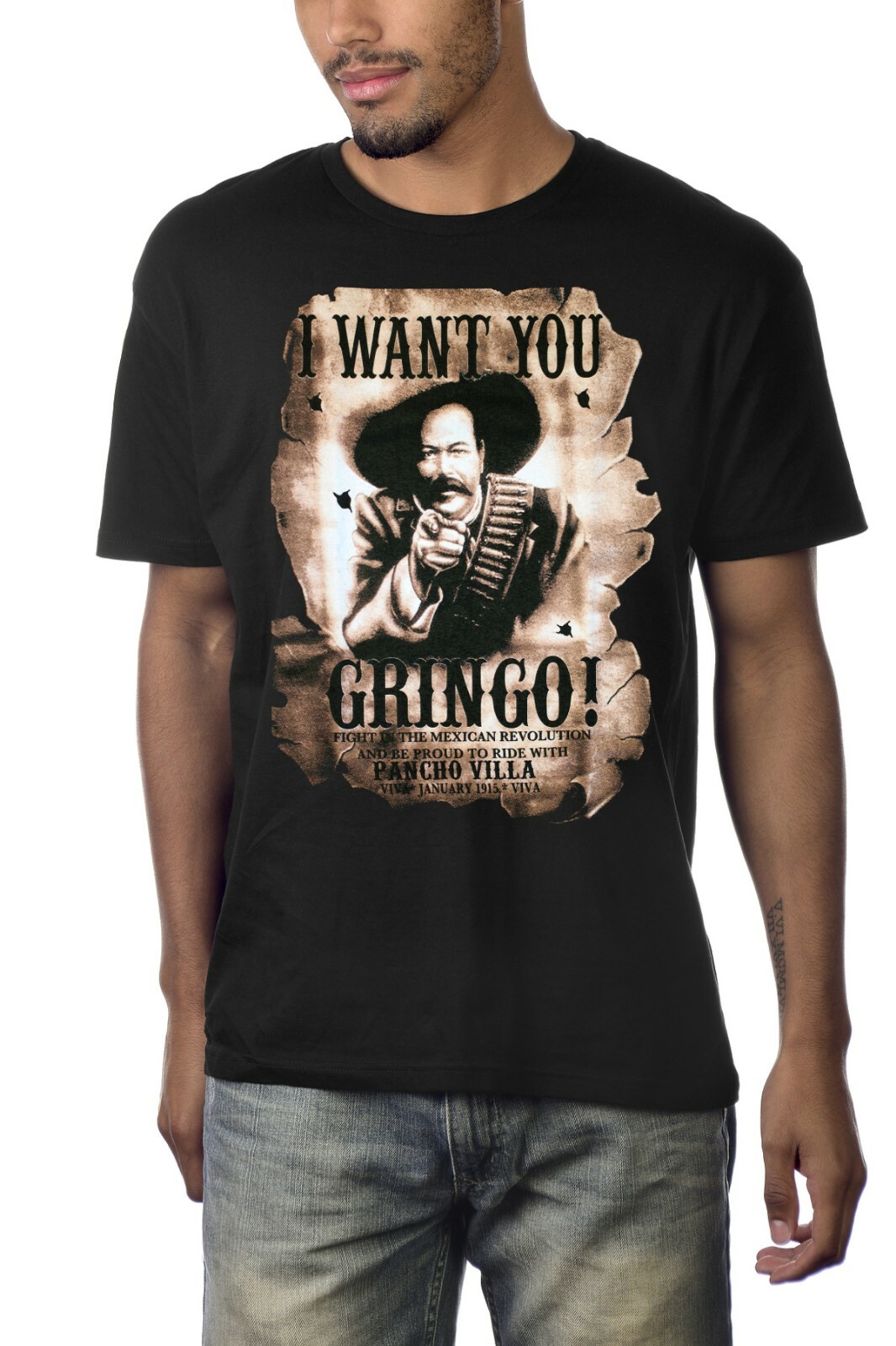 I want you Gringo Mexican Funny T-Shirt Novelty Cotton Tee Black New | eBay