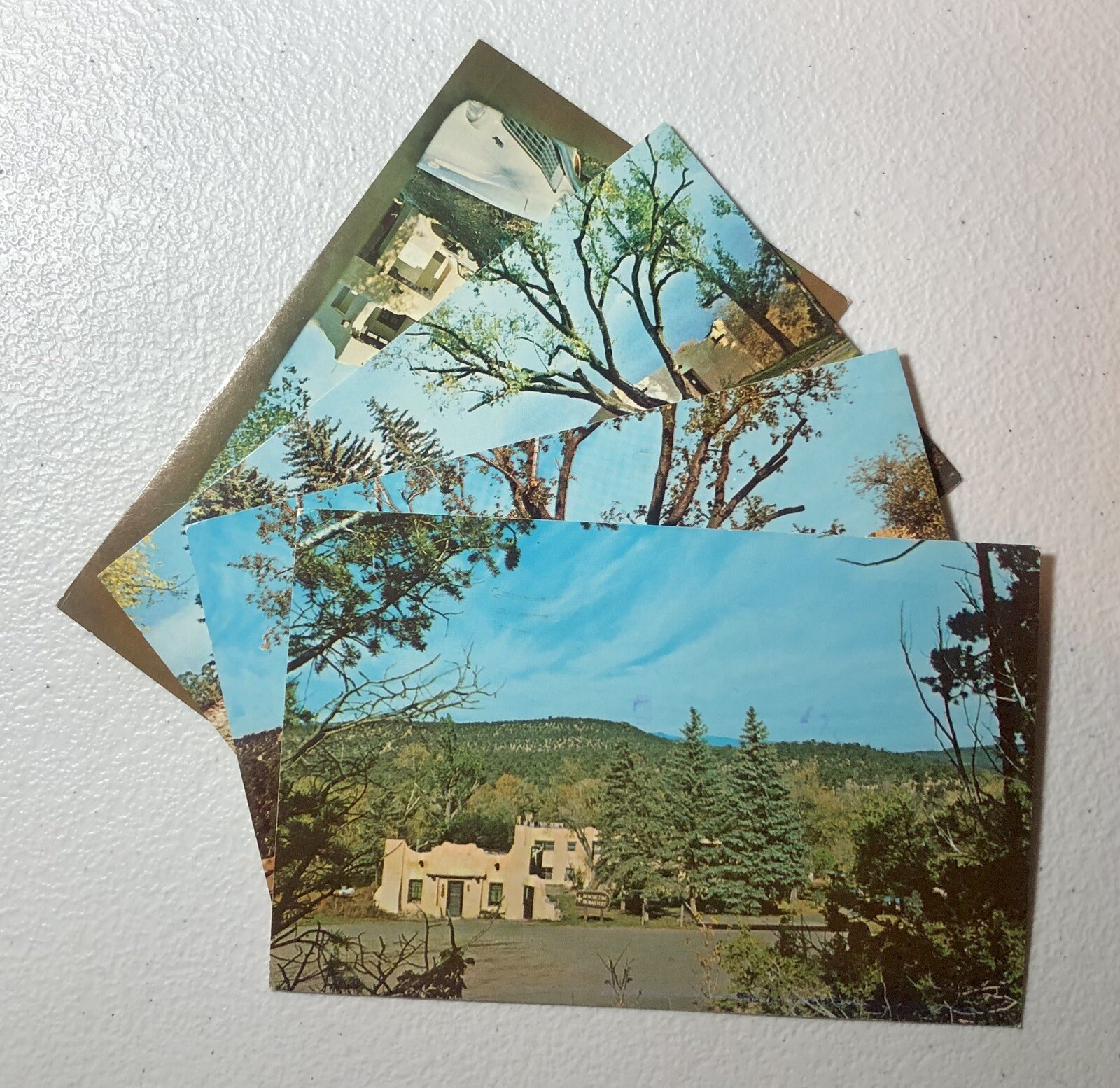 Lot of 4 Postcards Benedictine Monastery Pecos NM Main Entrance Porter ...