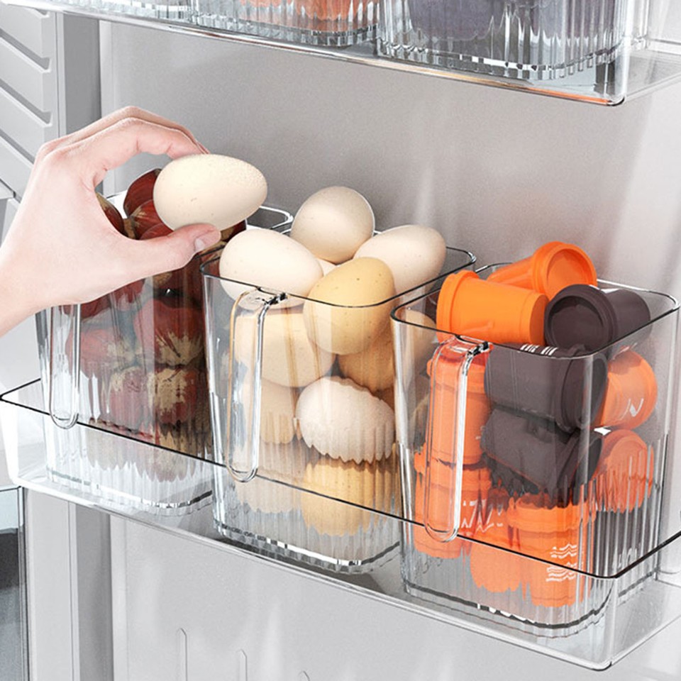 Refrigerator Storage Box with Handle Food Storage Refrigerator Food ...