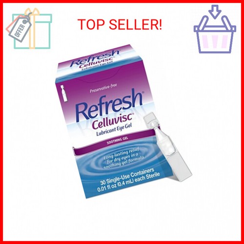Refresh Celluvisc Lubricant Eye Gel Drops, Single-Use Containers, 30 ...