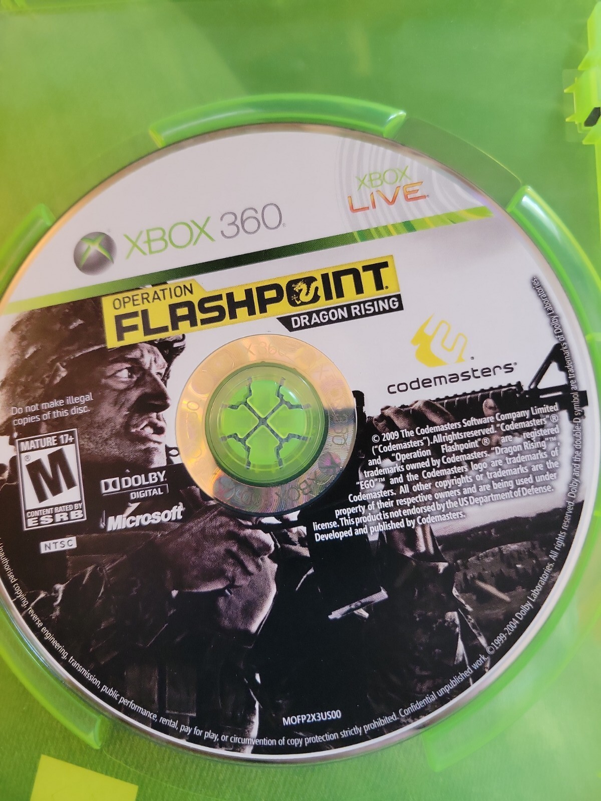 Operation Flashpoint: Dragon Rising (Microsoft Xbox 360, 2009) DISC ...