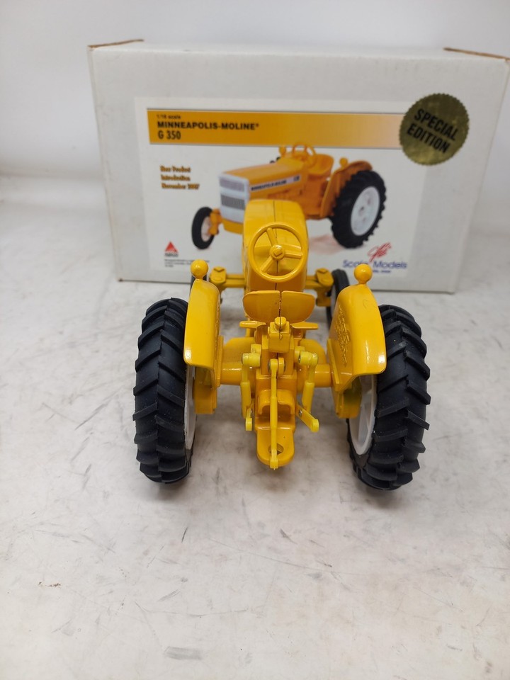 SCALE MODELS 1/16 SCALE MINNEAPOLIS MOLINE G350 FARM TOY TRACTOR | eBay