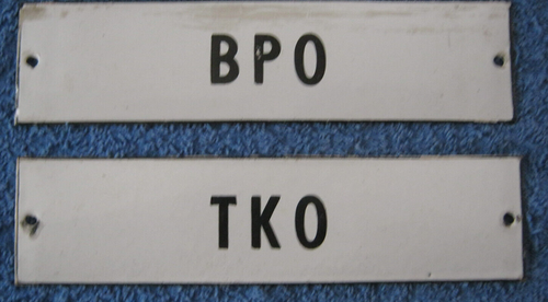 Emailleschild aus DDR Zeit BPO und TKO ca 20 cm x 5 cm Original | eBay.de