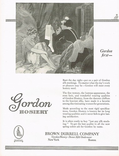 1920s BIG Vintage Gordon Hosiery Stockings Brown Durrell Lingerie Art ...