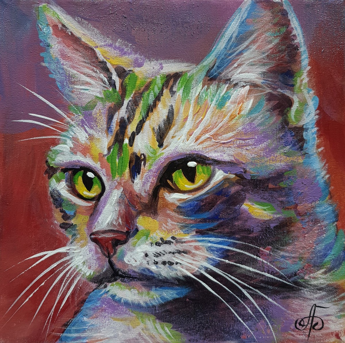 Easy Acrylic Painting Cat How To Paint A Cat | Step By Step Acrylic