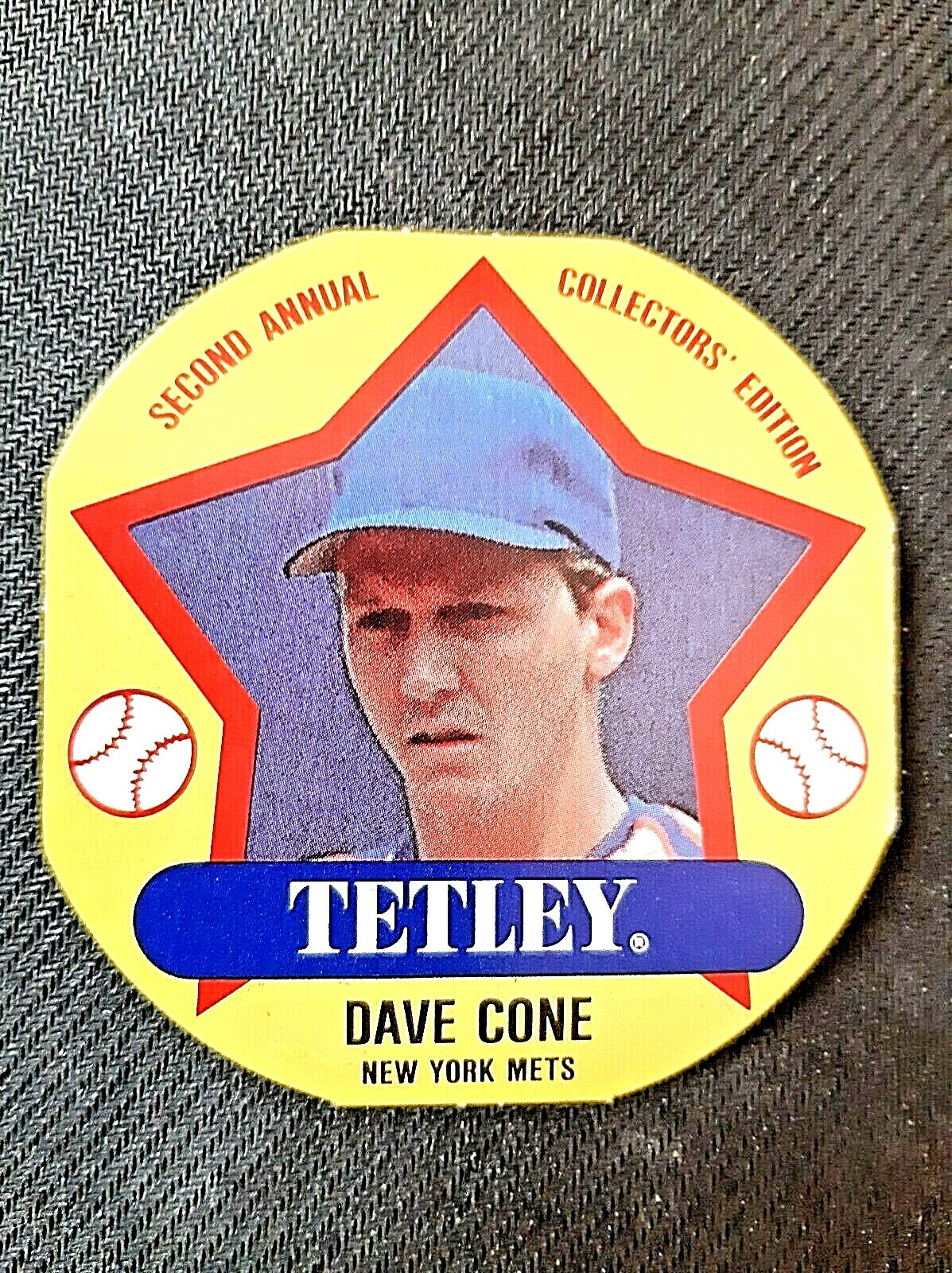 1989 MSA Tetley Iced Tea Superstars Weis Disc Card David Cone (NM-MINT ...
