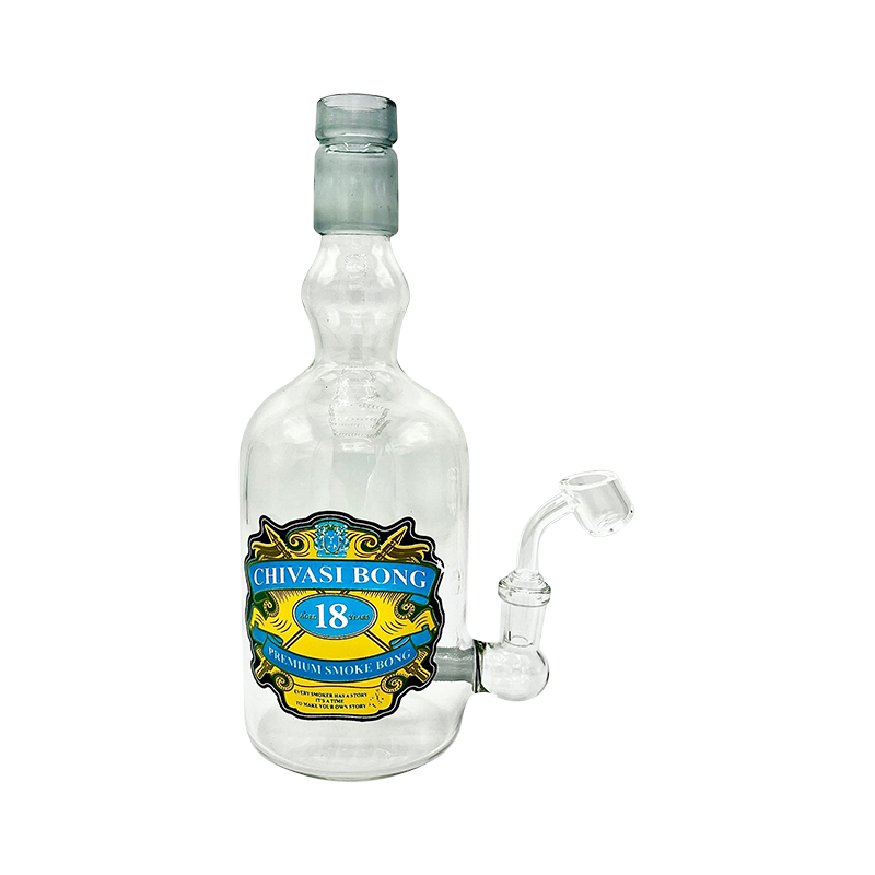 9" Glass Bong Beer/wine Bottle Water Pipe Smoking Pipes Hookah Bubbler ...