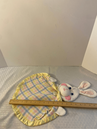Fisher price bunny blanket lovey security multicolor vintage 1979 ...