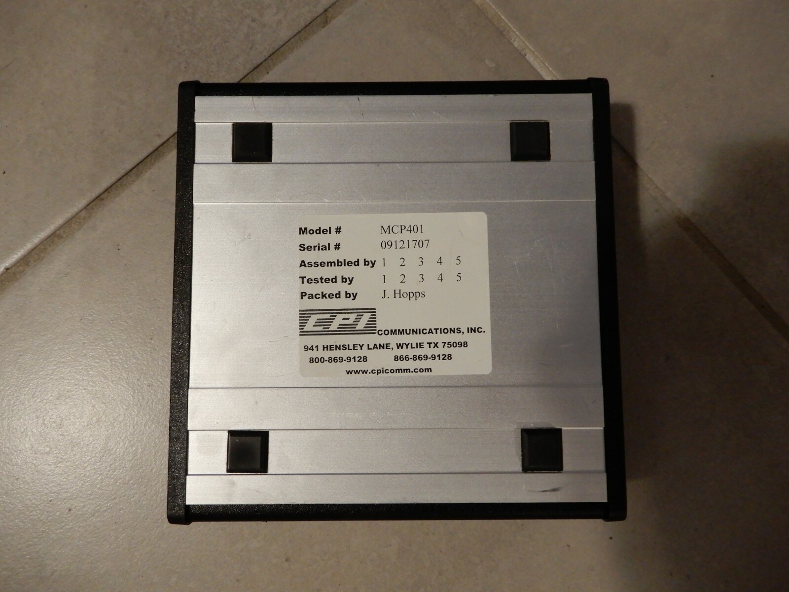 CPI MCP401 Tone Radio Termination Panel | eBay