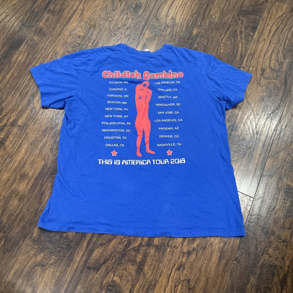 Childish Gambino This Is America Tour 2018 Tee T-shirt Size XL Donald Glover | eBay