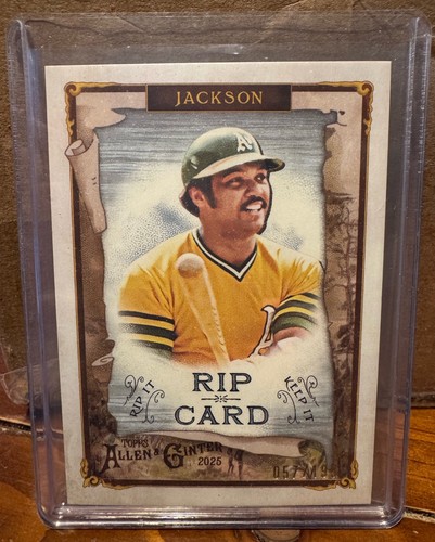 2025 Topps Allen & Ginter Reggie Jackson Rip Card /199 + Jacob Wilson ...