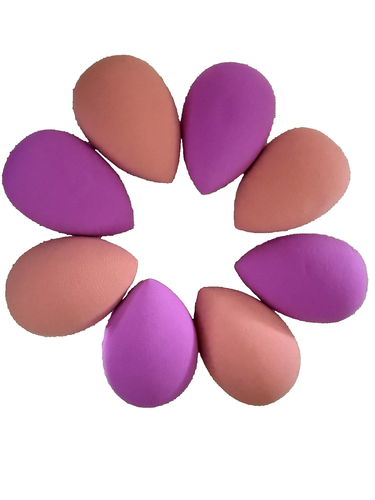Makeup Blending sponge 8pcs 2 Color Purple/Brown, Egg shape | eBay