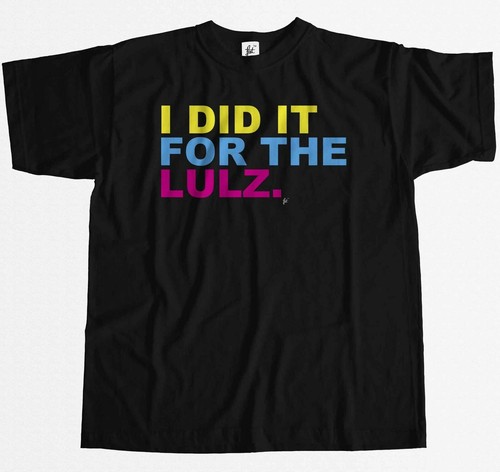 I Did It For The Lulz Geek Troll Dinosaur Humour Mens T-Shirt | eBay
